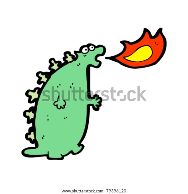 Fire Breathing Monster Cartoon Stock Vector (Royalty Free) 79396120 ...