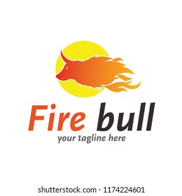 Fire Bull Logo Stock Vector (Royalty Free) 1174224601 | Shutterstock