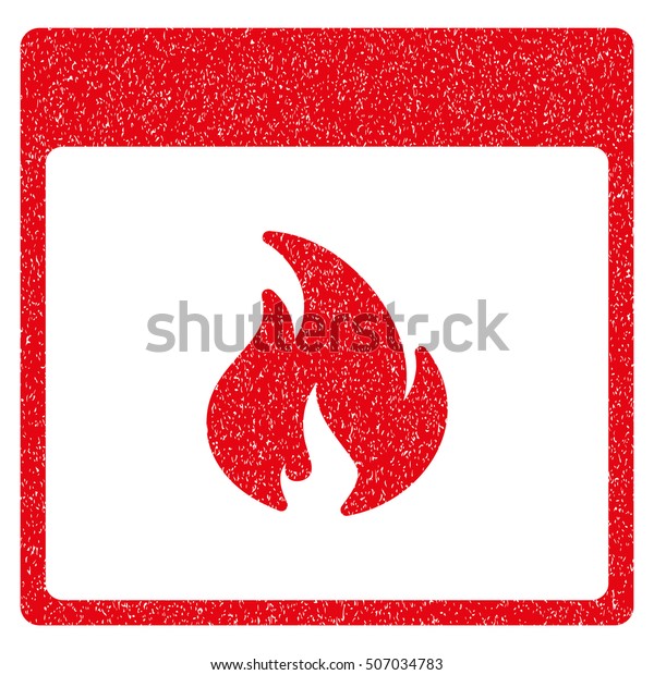Fire Calendar Page Grainy Textured Icon Stock Vector (Royalty Free ...