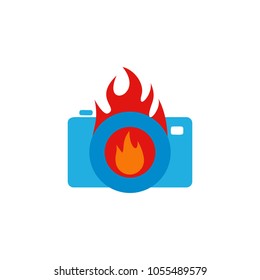 Fire Camera Logo Icon Design Stock Vector (Royalty Free) 1055489579 ...