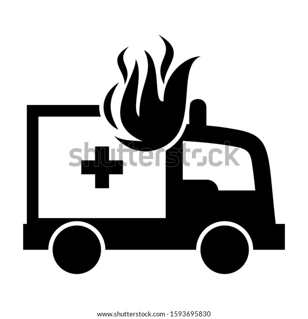 fire car icon isolated sign symbol vector illustration - high quality ...