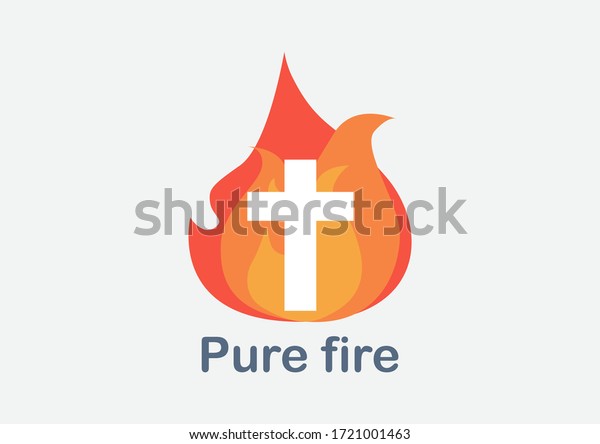 Fire Cartoons Crosses Vector Images Illustrations Stock Vector (Royalty ...