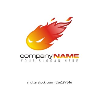 Fire Character Illustration Logo Icon Vector Stock Vector (Royalty Free ...