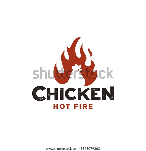 Fire Chicken Flame Hot Logo Vector Stock Vector (Royalty Free ...