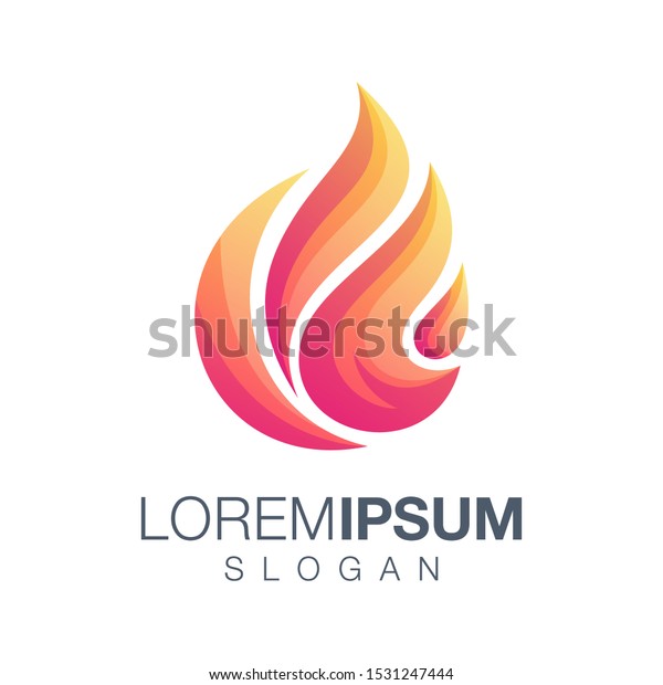 Fire Color Logo Design Vector Stock Vector (Royalty Free) 1531247444 ...