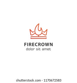 Fire Crown Flame King Logo Icon Stock Vector (Royalty Free) 1170672583 ...