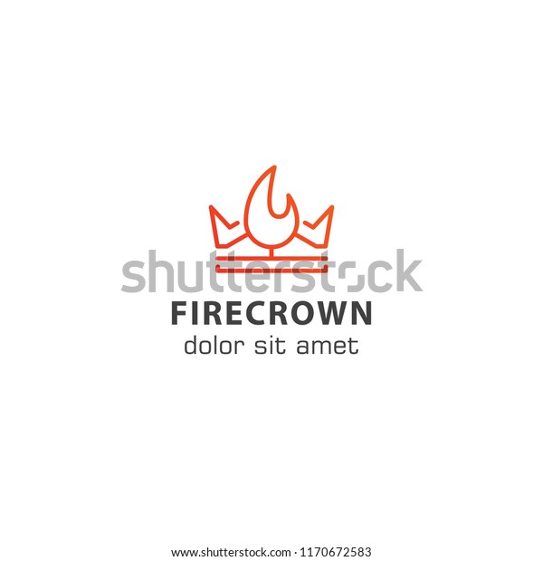 Fire Crown Flame King Logo Icon Stock Vector (Royalty Free) 1170672583 ...