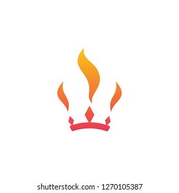 Fire Crown Logo Designs Concept Vector Stock Vector (Royalty Free ...