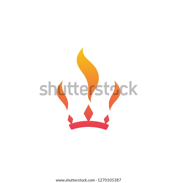 Fire Crown Logo Designs Concept Vector Stock Vector (Royalty Free ...