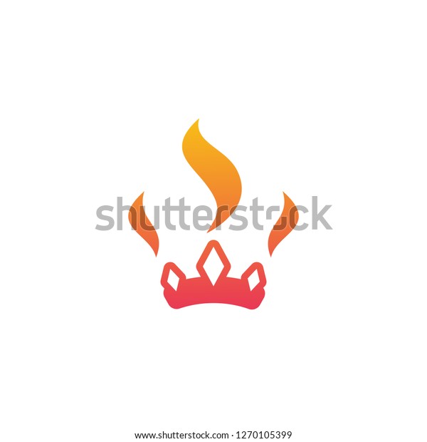 Fire Crown Logo Designs Concept Vector Stock Vector (Royalty Free ...