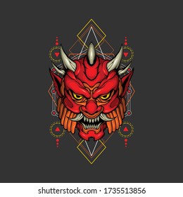Fire Demon Sacred Geometry Stock Vector (Royalty Free) 1735513856