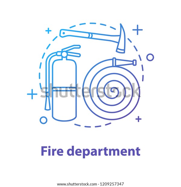 Fire Department Concept Icon Firefighting Idea Stock Vector (Royalty ...