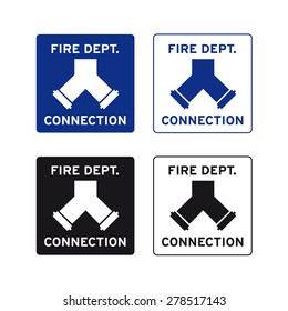 Fire Department Connection Sign Vector Set: เวกเตอร์สต็อก (ปลอดค่า ...