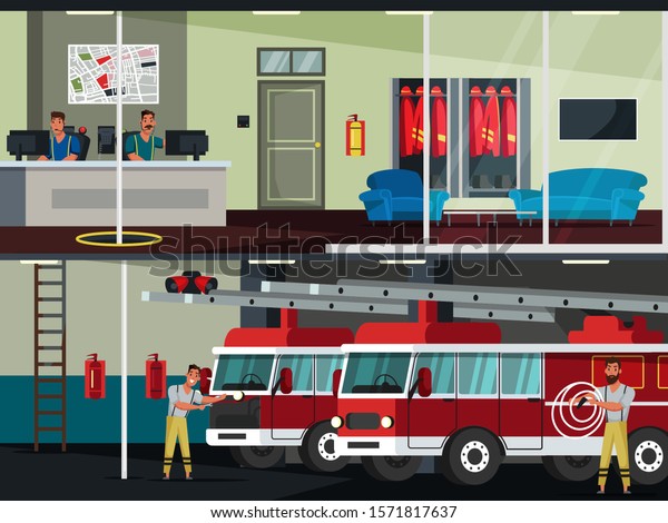 1,311 Inside Fire Station Images, Stock Photos & Vectors | Shutterstock