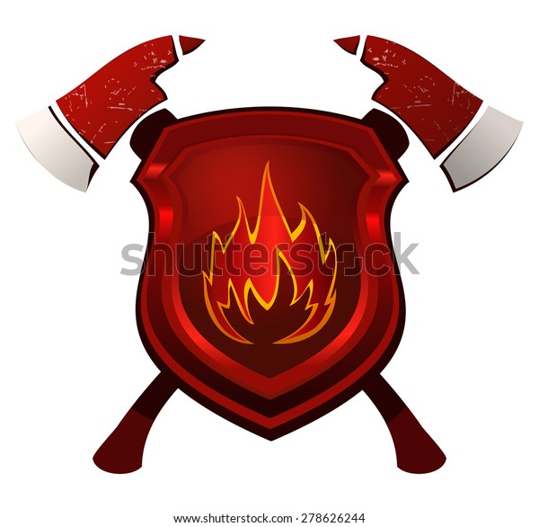 Fire Dept Sign Vector Illustration Isolated Stock Vector (Royalty Free ...