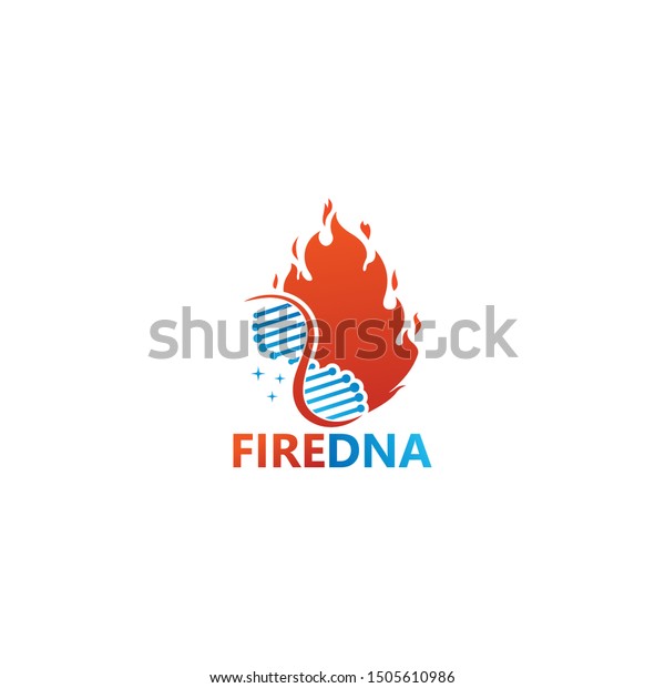 Fire Dna Logo Template Design Stock Vector (Royalty Free) 1505610986 ...