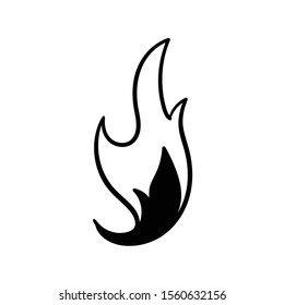 Fire Doodle Icon Vector Hand Drawing Stock Vector (Royalty Free ...