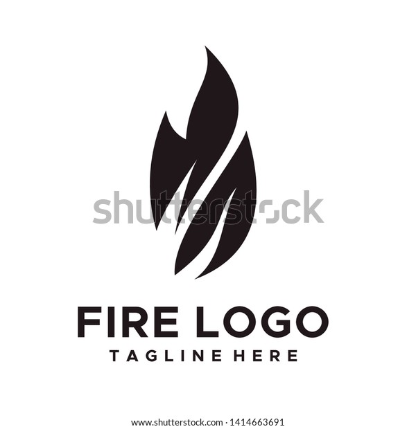 Fire Dynamic Logo Design Flat Style Stock Vector (Royalty Free ...