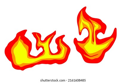 Fire Element Cartoon Clipart Design Stock Vector (Royalty Free ...