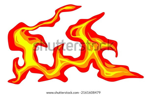 Fire Element Cartoon Clipart Design Stock Vector (Royalty Free ...