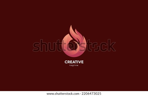 Fire Element Logo Design Abstract Monogram Stock Vector (Royalty Free ...