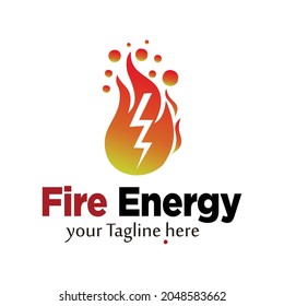 Fire Energy Logo Design Template Stock Vector (Royalty Free) 2048583662 ...
