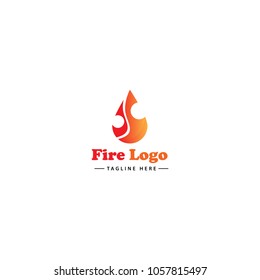 Fire Flame Logo Design Template Stock Vector (Royalty Free) 1605363853