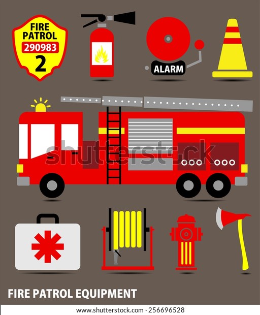 Fire Equipment Stock Vector (Royalty Free) 256696528