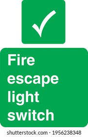 Fire Escape Light Switch Green White Stock Vector (Royalty Free ...