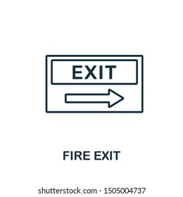 Fire Exit Outline Icon Thin Line Stock Vector (Royalty Free) 1505004737 ...
