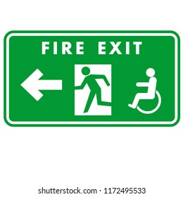 Fire exit and medical instruction signs vector drawing | Public domain ...