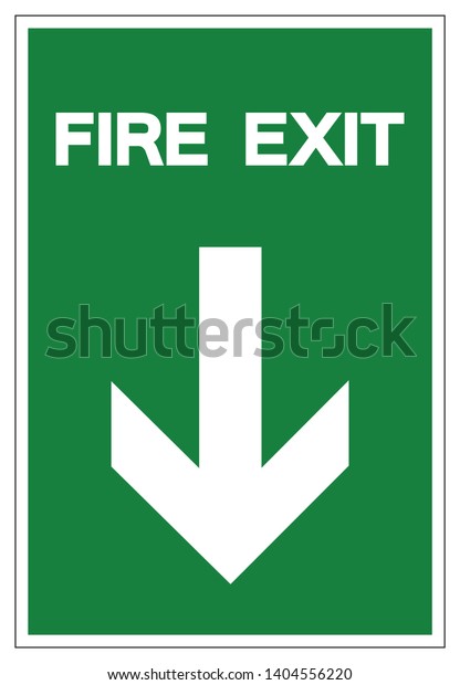 Fire Exit Symbol Sign Vector Illustration Stock Vector (Royalty Free ...