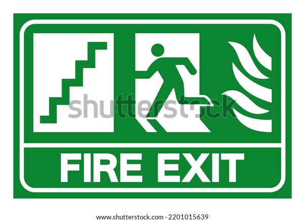 Fire Exit Symbol Sign Vector Illustration Stock Vector (Royalty Free ...