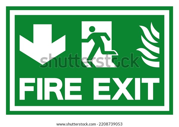 Fire Exit Symbol Sign Vector Illustration 库存矢量图（免版税）2208739053 ...
