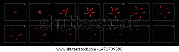 Fire Explosion Animation Animation Fire Blast Stock Vector (Royalty ...