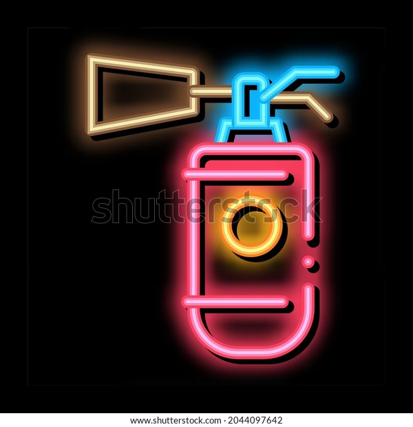 Fire Extinguisher Device Neon Light Sign Stock Vector (Royalty Free ...