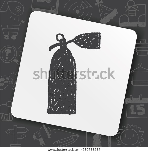 Fire Extinguisher Doodle Stock Vector (Royalty Free) 750753259 ...