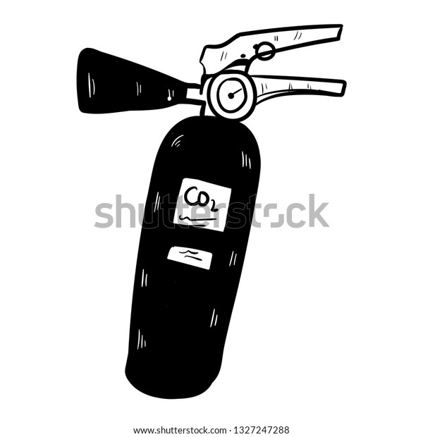 Fire Extinguisher Doodle Icon Vector Stock Vector (Royalty Free ...