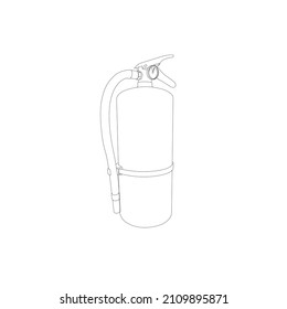 Fire Extinguisher Draw Over Line Vector Stock Vector (Royalty Free ...
