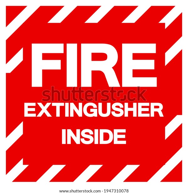 Fire Extinguisher Inside Symbol Sign Vector Stock Vector (Royalty Free ...