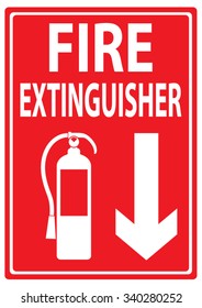 Fire Extinguisher Sign Stock Vector (Royalty Free) 340280252 | Shutterstock