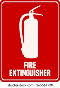 Fire Extinguisher Sign Vector Illustration Stock Vector (Royalty Free ...