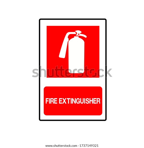 Signo de símbolo de extinguidor de: vector de stock (libre de regalías ...