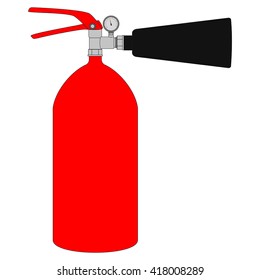 Fire Extinguisher Vector Illustration Isolated On Stock Vector (Royalty ...