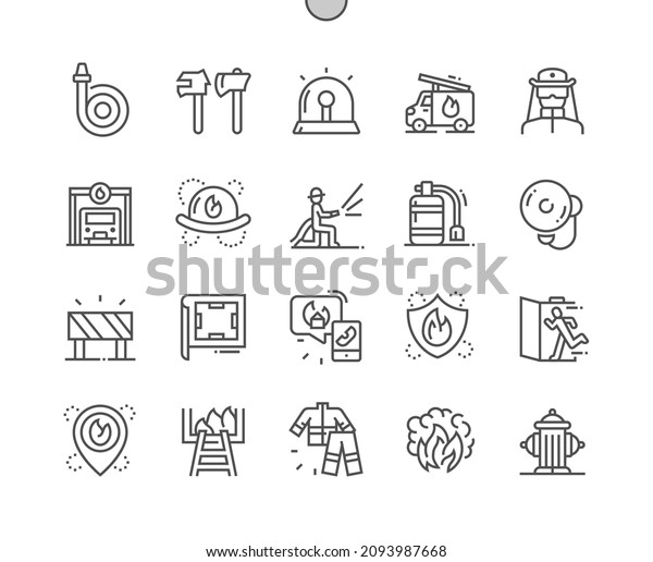 소방사 비상구 소화기 불꽃과 연기 화재 스톡 벡터(로열티 프리) 2093987668 | Shutterstock