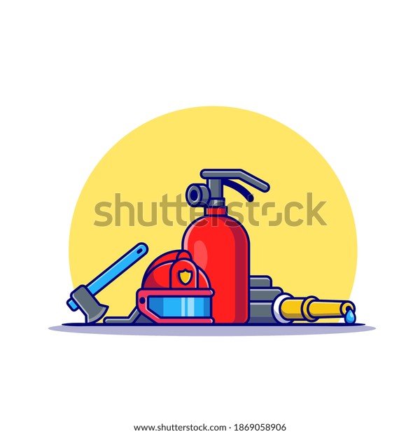 Fire Fighter Equipment Cartoon Vector Icon Stock Vector (Royalty Free ...
