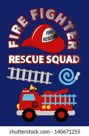 Fire Fighter Rescue Squad: vetor stock (livre de direitos) 140671255 ...