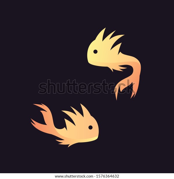 Fire Fish Logo Icon Design Stock Vector (Royalty Free) 1576364632 ...