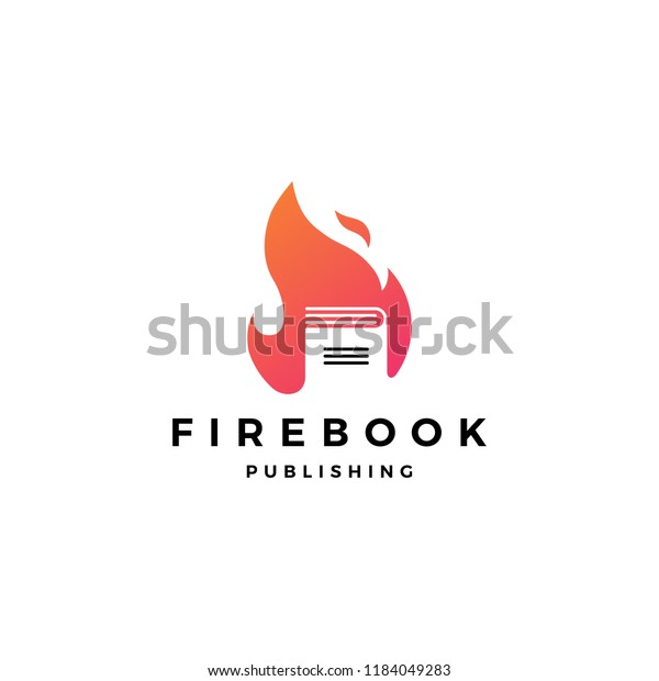 Fire Flame Book Logo Icon Stock Vector (Royalty Free) 1184049283