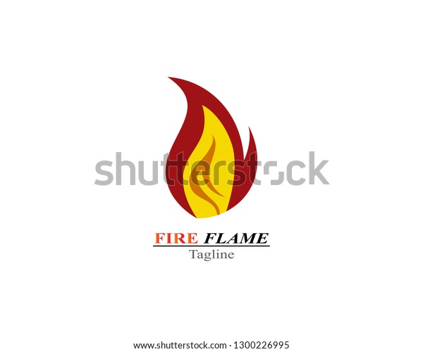 Fire Flame Burn Logo Template Stock Vector (Royalty Free) 1300226995 ...